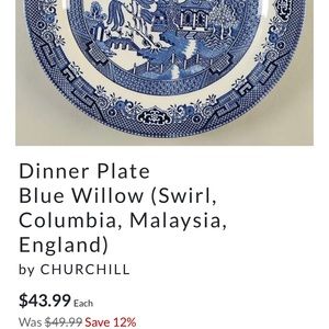 Churchill | Dining | Churchill Fine English Tableware Dishes Blue ...
